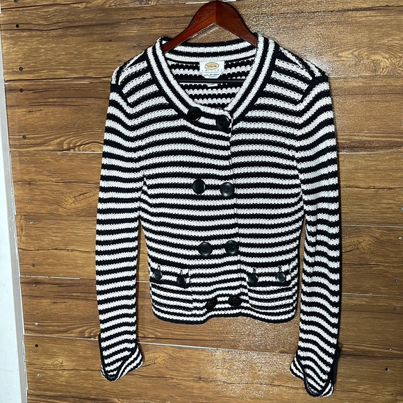 Talbots | Sweaters | Talbots Cardigan Sweater Double Breasted Black ...